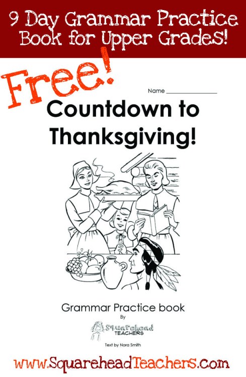 Thanksgiving Grammar Practice Book for Upper Grades (free download ...