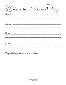 How to Catch a Turkey (Thanksgiving Writing Project for Kids ...