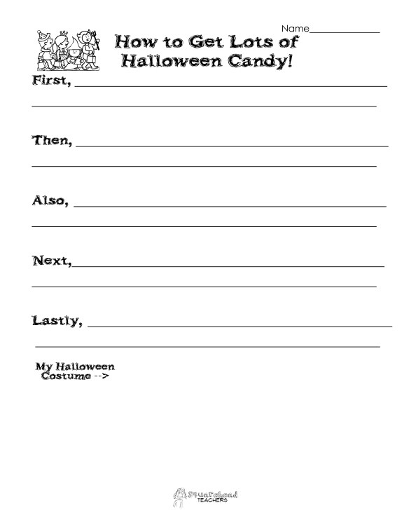 Halloween Writing Activity: How To Get Lots of Halloween Candy ...