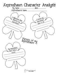 Leprechaun Character Analysis Writing (Updated) | Squarehead Teachers