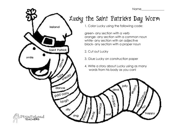 Lucky, the St. Patrick’s Day Worm (Updated) | Squarehead Teachers