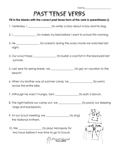 Past Tense Verbs Practice | Squarehead Teachers