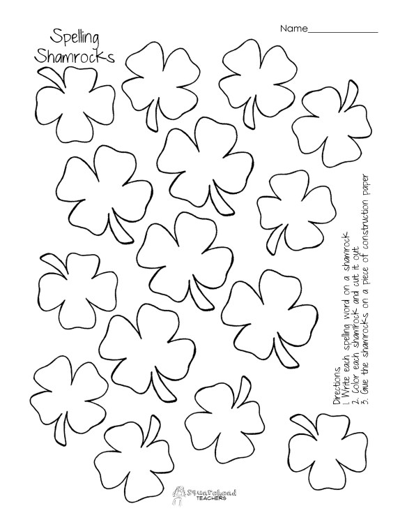 Shamrock Spelling Activity (Updated) | Squarehead Teachers