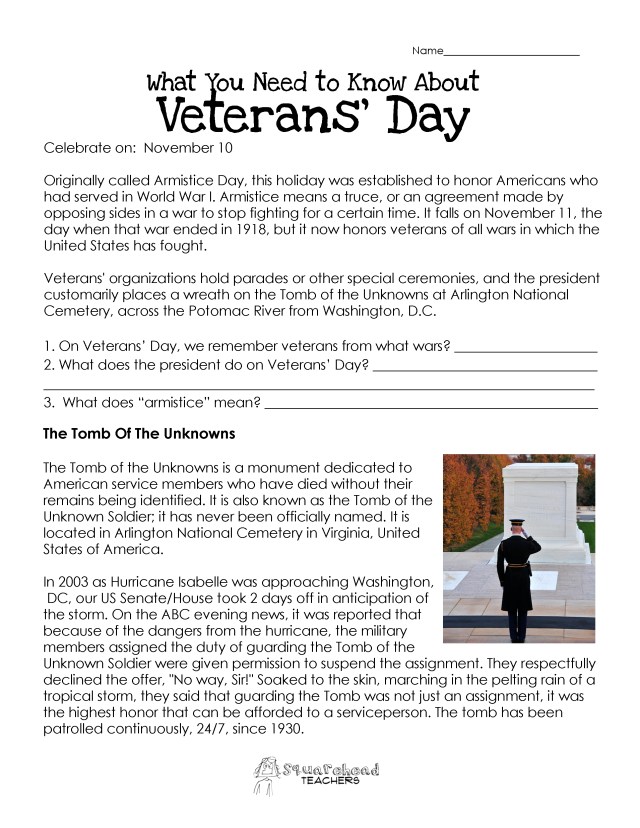 Veterans Day Worksheet For 5th Graders Veterans Day Worksheets 15