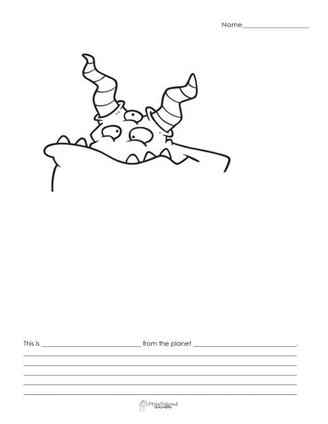 Finish the Alien (Writing/Drawing Project) | Squarehead Teachers