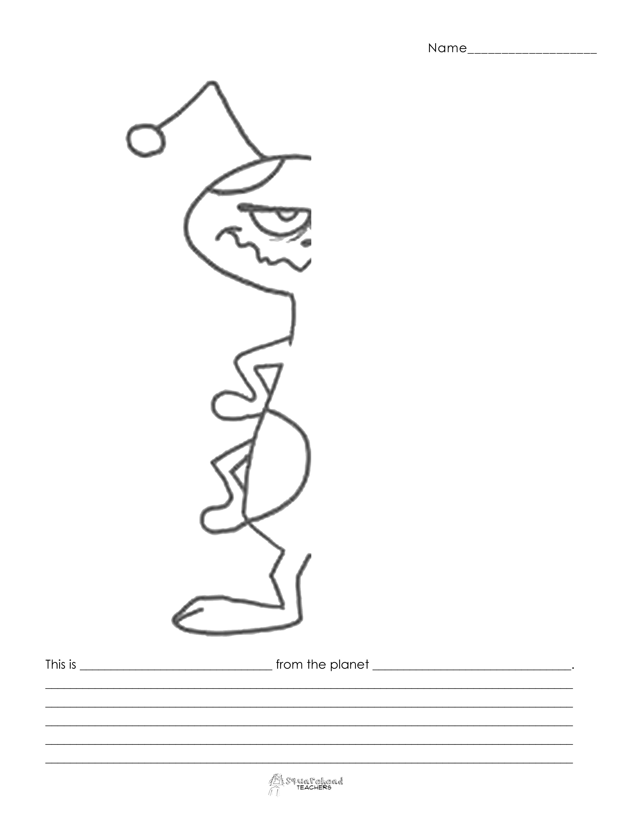 Finish the Alien (Writing/Drawing Project) | Squarehead Teachers