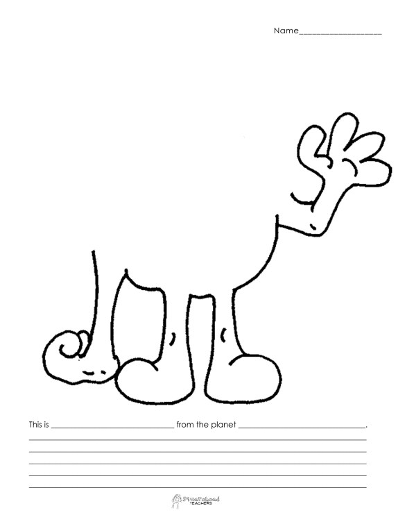 Finish the Alien (Writing/Drawing Project) | Squarehead Teachers