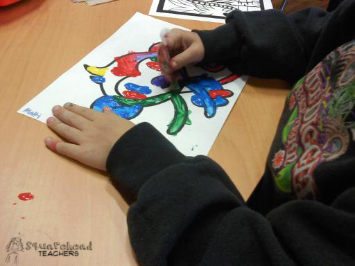 Funky Monkey Painting Project | Squarehead Teachers