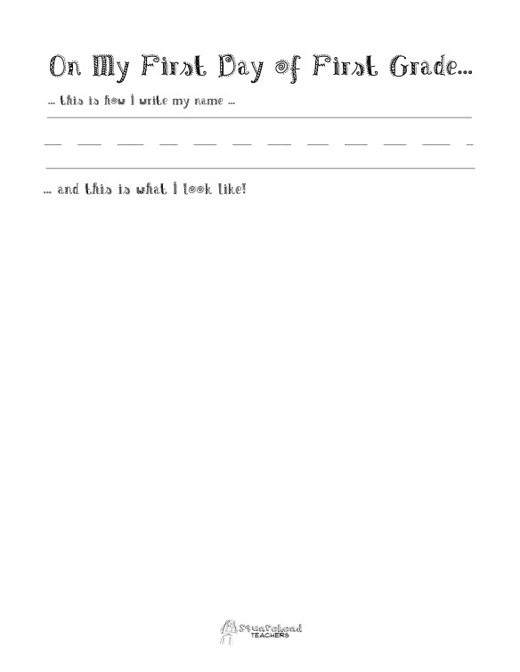 On My First Day of Kindergarten (or First Grade)… | Squarehead Teachers