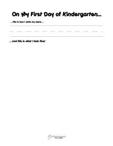 On My First Day of Kindergarten (or First Grade)… | Squarehead Teachers