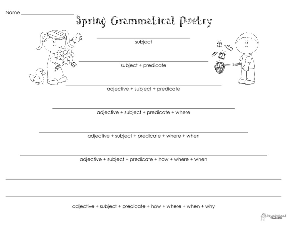 Spring Grammatical Poetry | Squarehead Teachers