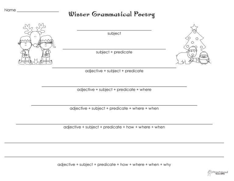 Winter Grammatical Poetry | Squarehead Teachers