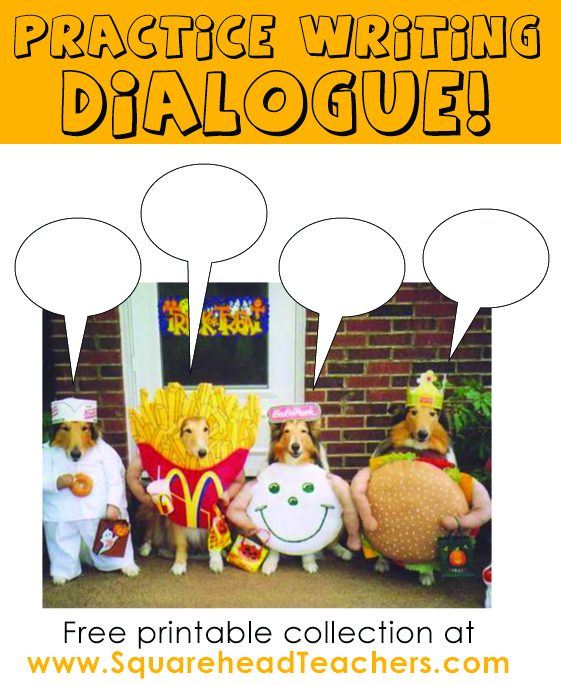 Practice Writing Dialogue with Funny Animal Pictures | Squarehead Teachers