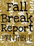 Fall Break Report (Easy writing project!) | Squarehead Teachers