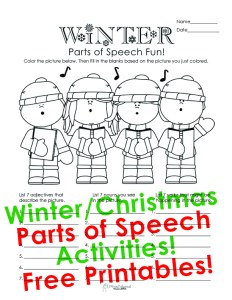 Holiday Parts of Speech Activities for Kids | Squarehead Teachers