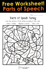 Thanksgiving Parts of Speech Worksheet | Squarehead Teachers