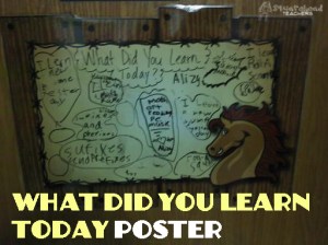 What Did You Learn Today Poster | Squarehead Teachers