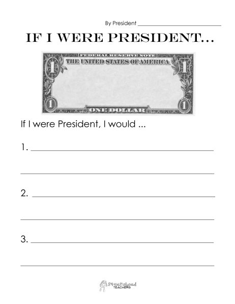 If I Were President (Writing Activity) | Squarehead Teachers