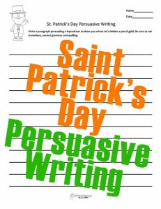 St. Patrick’s Day Persuasive Writing | Squarehead Teachers