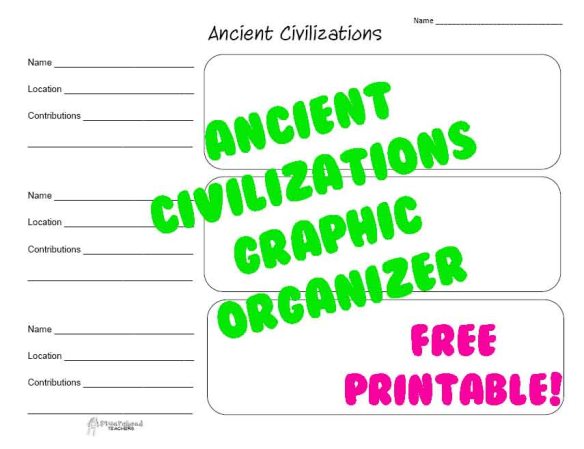 Ancient Civilizations Graphic Organizer | Squarehead Teachers