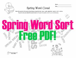 Spring Word Cloud (Sort) | Squarehead Teachers