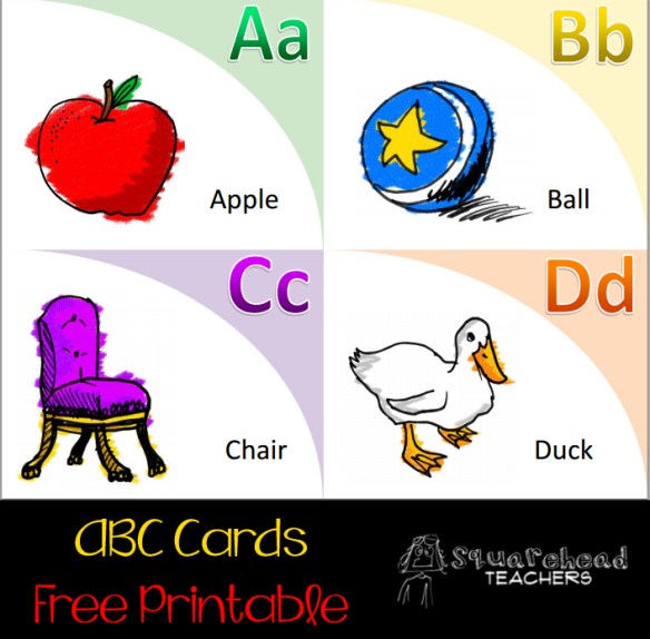 Alphabet Cards Printable | Squarehead Teachers