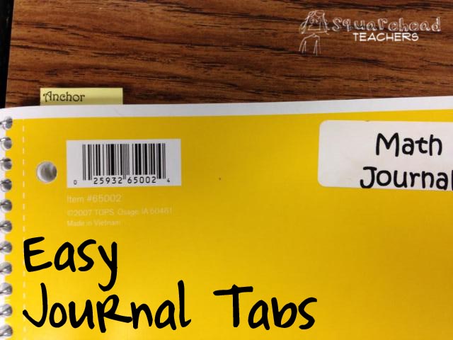 Journal Tabs | Squarehead Teachers