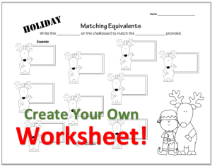 Create Your Own Holiday Number Matching Worksheet | Squarehead Teachers