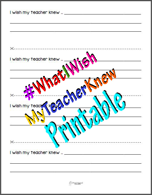 #WhatIWishMyTeacherKnew (Learning About Your Students) | Squarehead ...