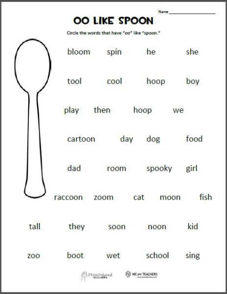 OO Like Spoon – Worksheet | Squarehead Teachers