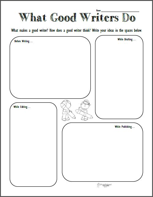 What Good Writers Do (Graphic Organizer) | Squarehead Teachers