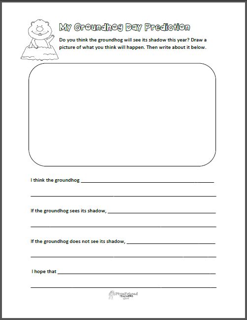 My Groundhog Day Prediction (Writing Activity) | Squarehead Teachers