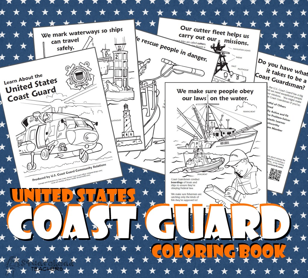 United States Coast Guard Coloring Book! | Squarehead Teachers